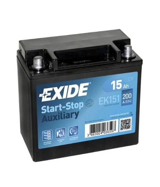 Exide EK151 12V 15Ah Start-Stop AGM Akü - İstanbul Lastik Shop
